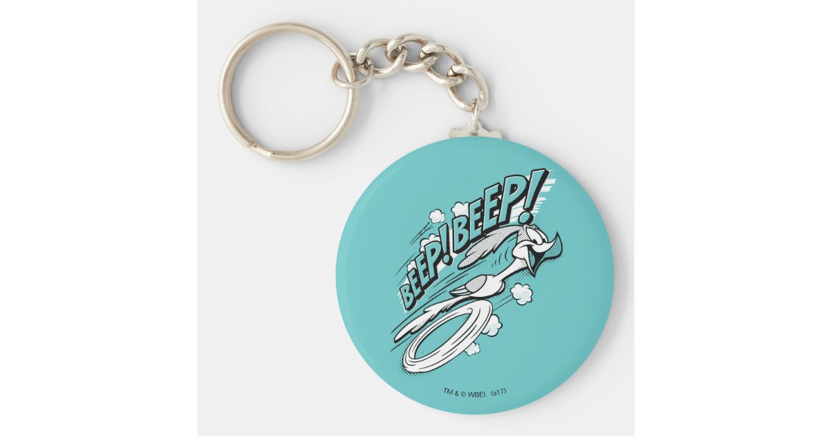 ROAD RUNNER™ BEEP BEEP!™ Halftone Keychain | Zazzle.com
