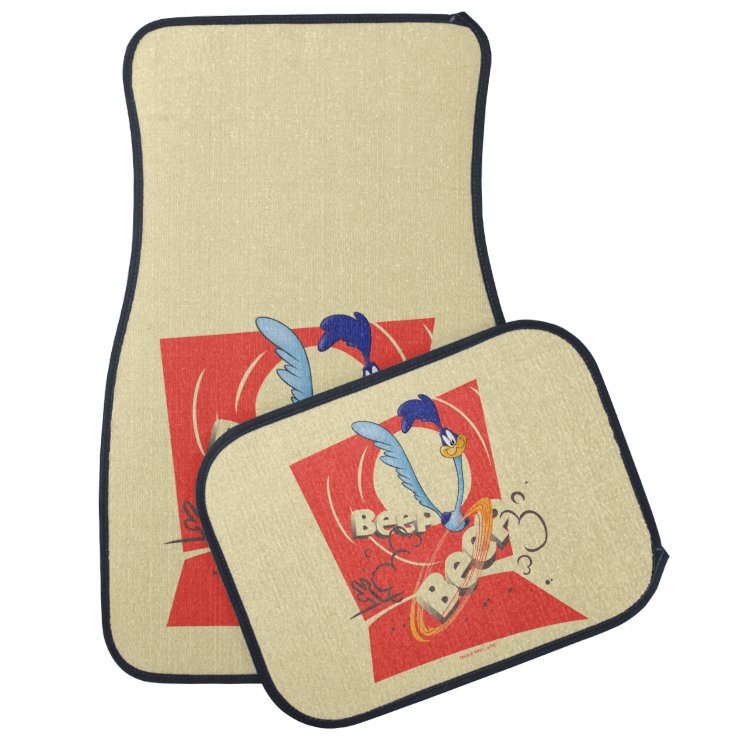 ROAD RUNNER™ BEEP BEEP!™ Sunset Graphic Car Floor Mat | Zazzle