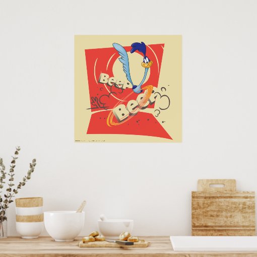 ROAD RUNNER™ BEEP BEEP!™ Sunset Graphic Poster | Zazzle