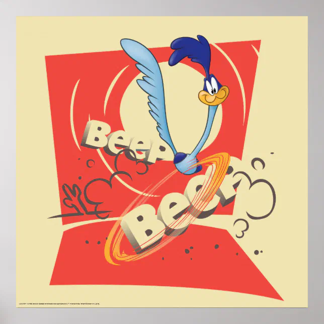ROAD RUNNER™ BEEP BEEP!™ Sunset Graphic Poster | Zazzle