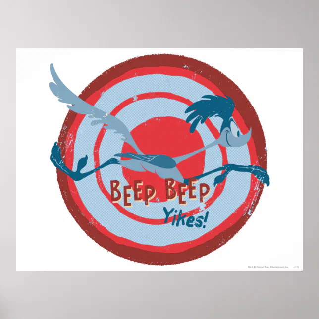 ROAD RUNNER™ BEEP BEEP!™ Yikes! Poster | Zazzle