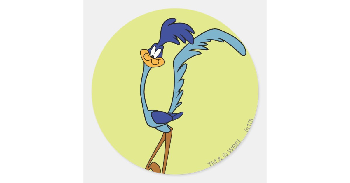 ROAD RUNNER™ Color Classic Round Sticker | Zazzle