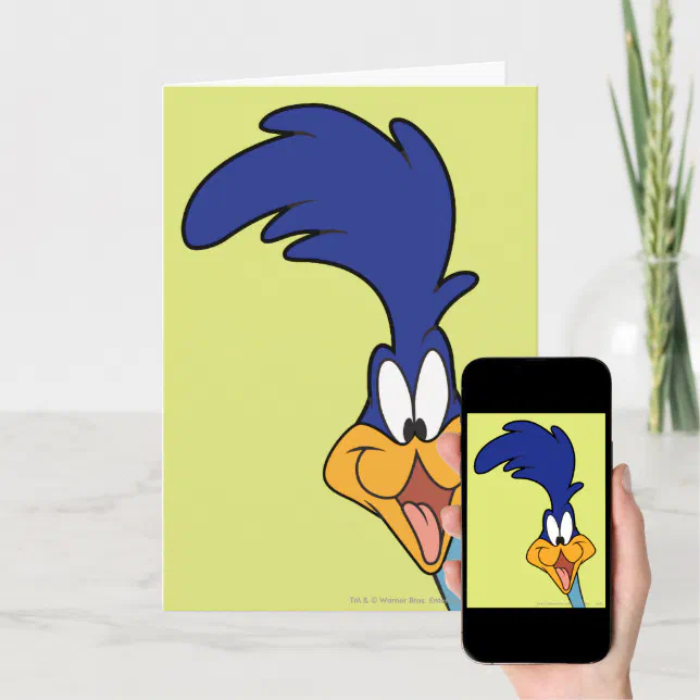ROAD RUNNER™ Face Card | Zazzle