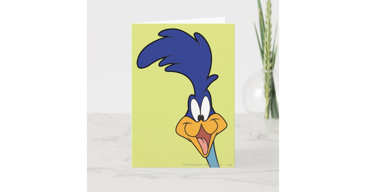 ROAD RUNNER™ Face Card | Zazzle