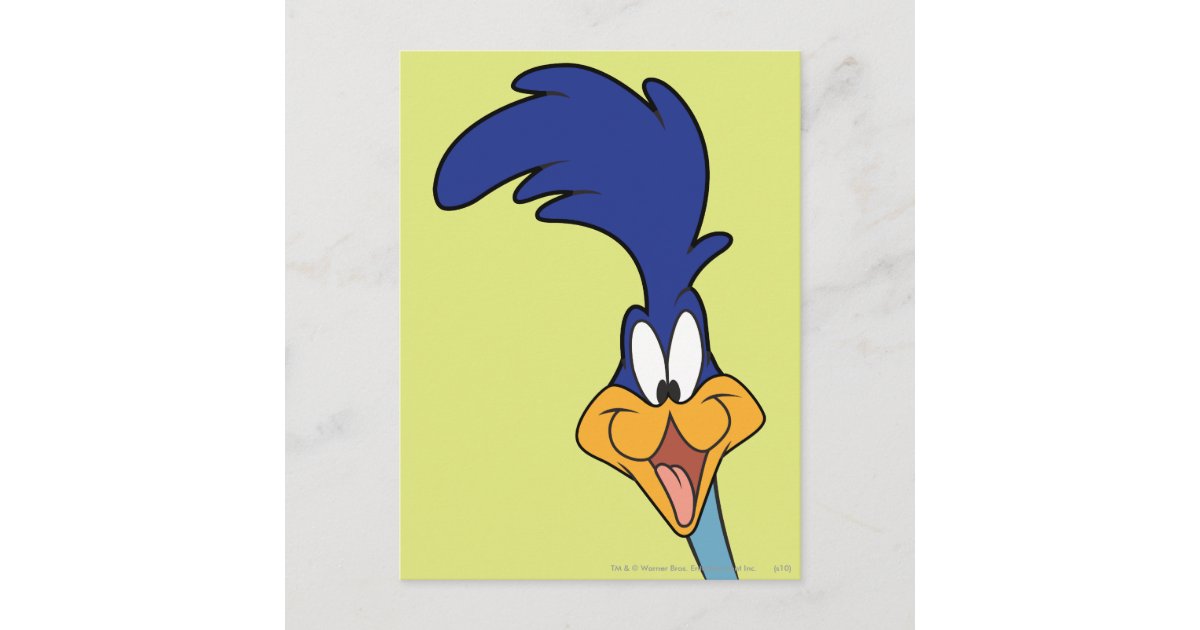 ROAD RUNNER™ Face Postcard | Zazzle