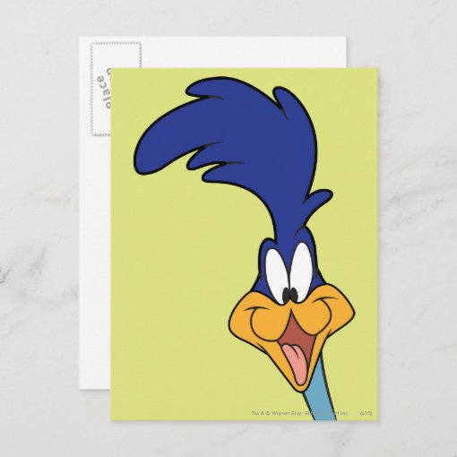 ROAD RUNNER™ Face Postcard | Zazzle