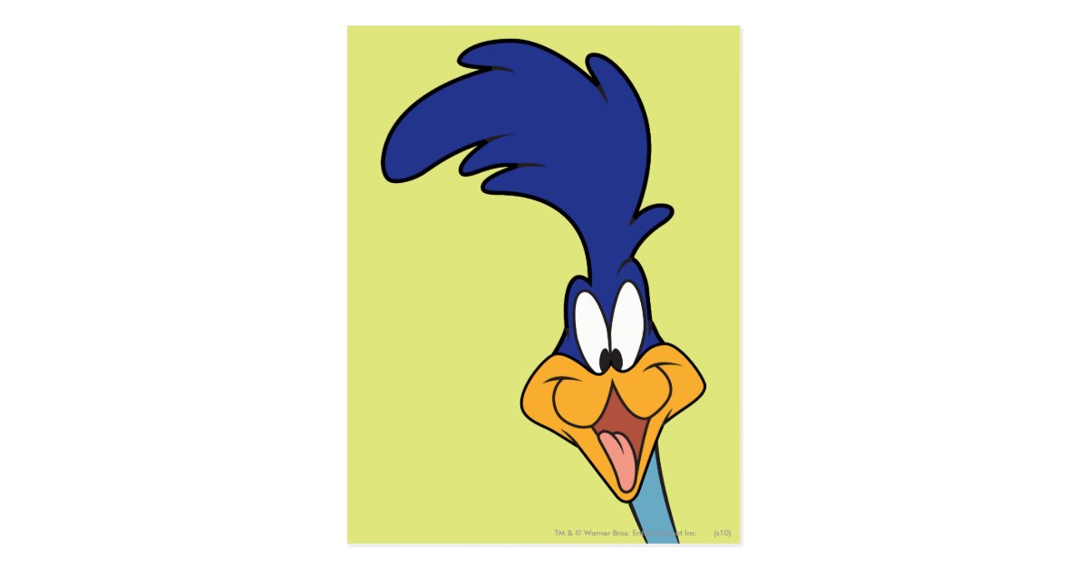 ROAD RUNNER™ Face Postcard | Zazzle.com