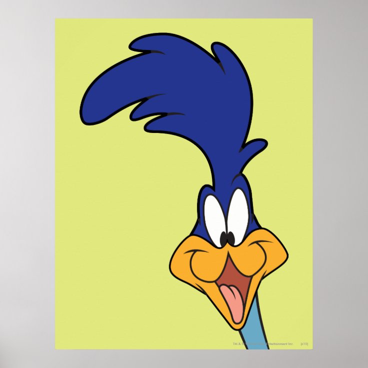 ROAD RUNNER™ Face Poster | Zazzle