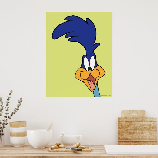 ROAD RUNNER™ Face Poster | Zazzle