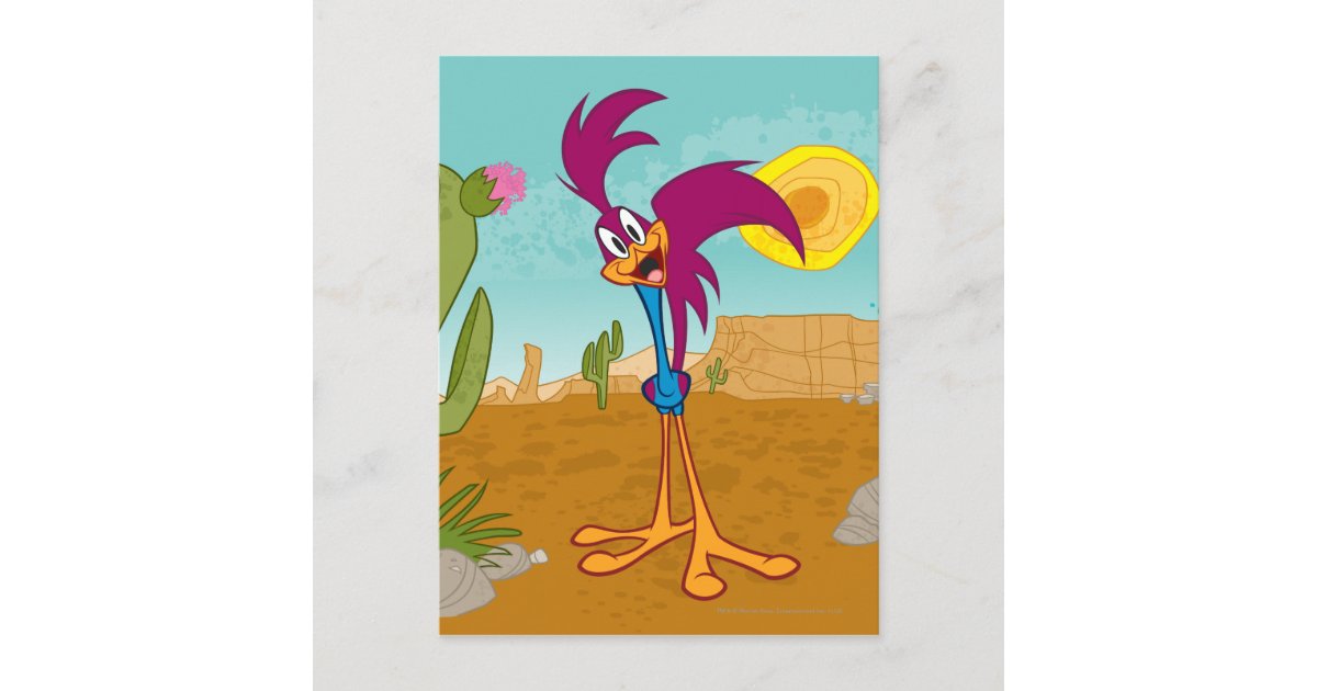 ROAD RUNNER™ Head Tilted Postcard | Zazzle