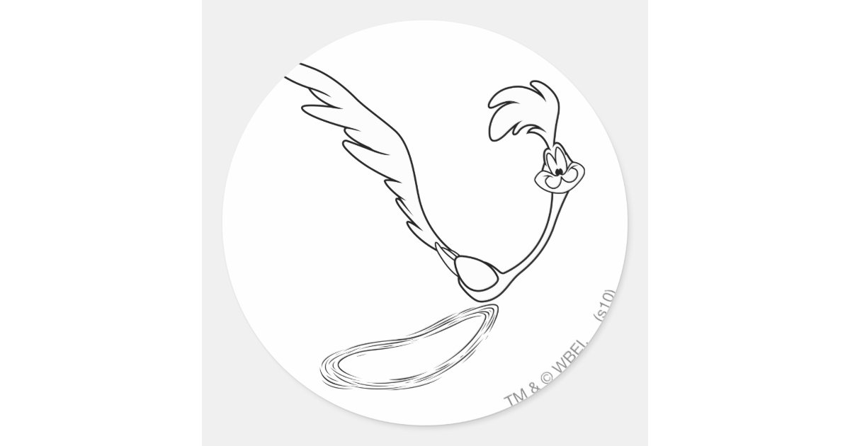 ROAD RUNNER™ Running Classic Round Sticker | Zazzle