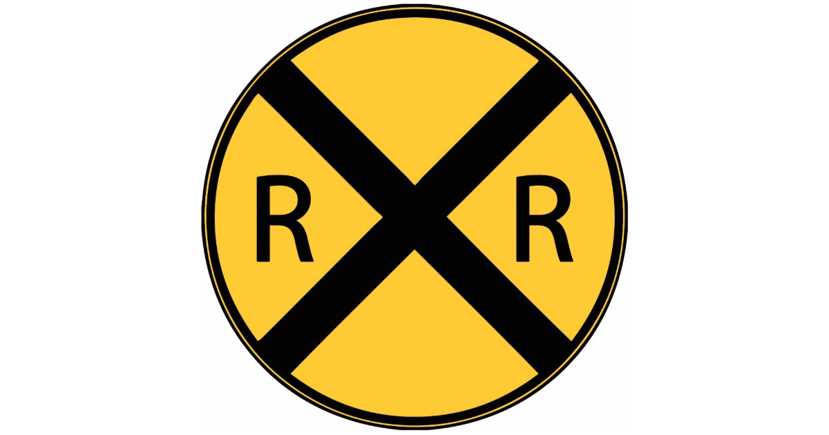 Road Sign Railroad Crossing Cutout | Zazzle