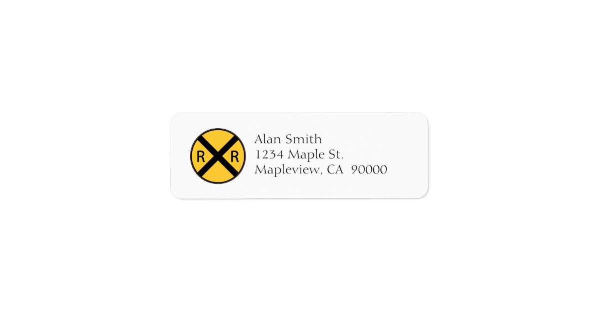 Road Sign Railroad Crossing Label | Zazzle