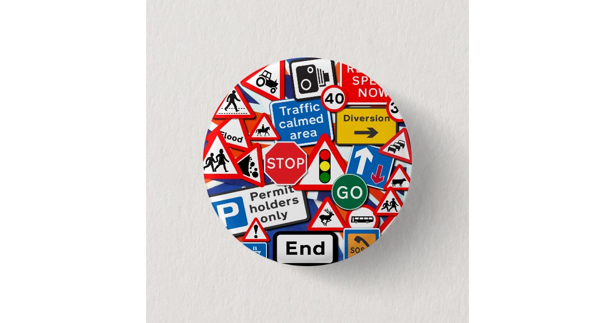 Road Signs Button | Zazzle