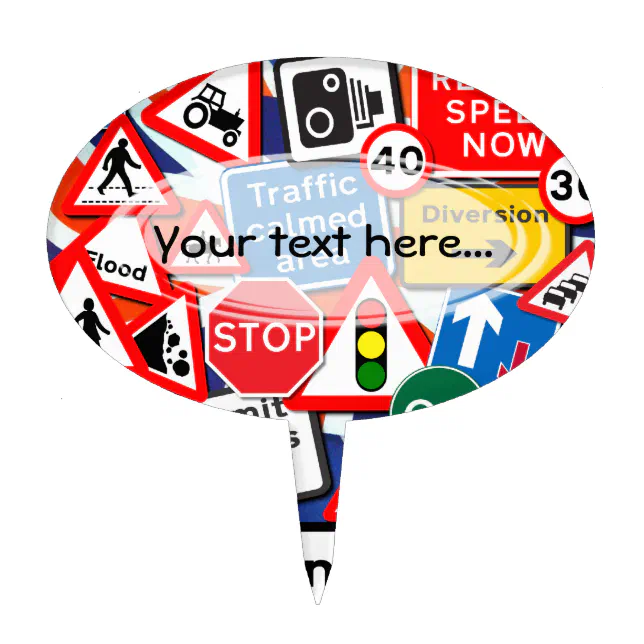 Road Signs Cake Topper | Zazzle