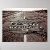 Road To Success Inspirational Poster | Zazzle