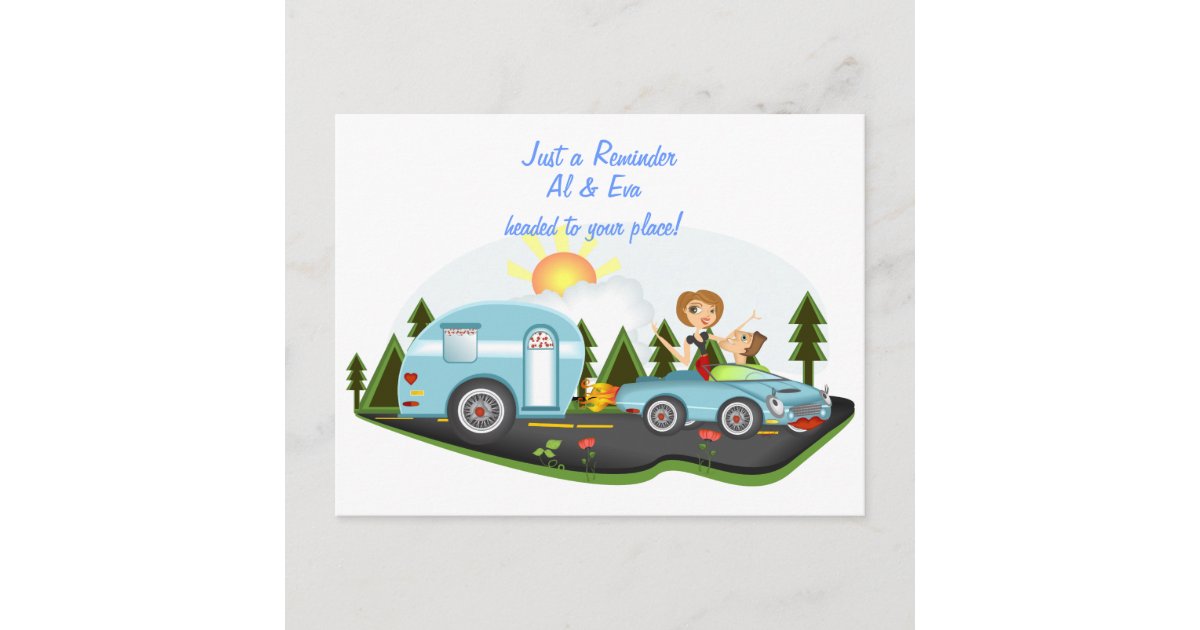 Road Trip Reminder Postcard | Zazzle