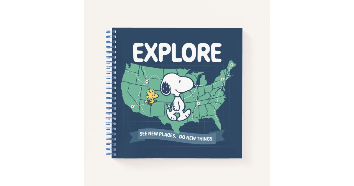 Road Trippin | Peanuts Explore Notebook | Zazzle