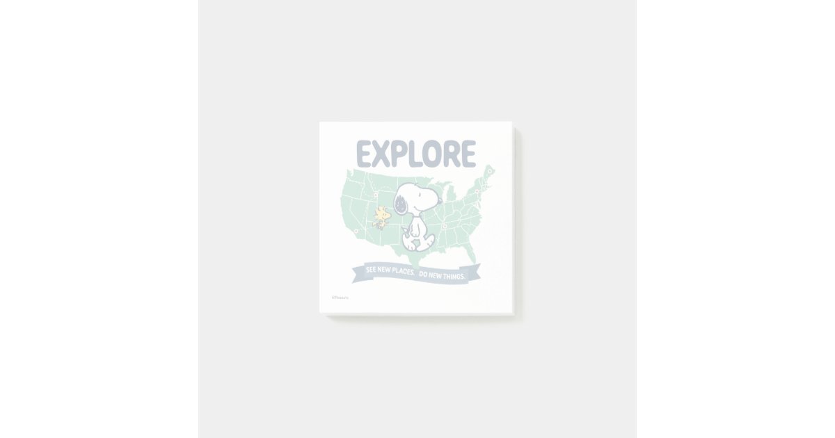 Road Trippin | Peanuts Explore Post-it Notes | Zazzle