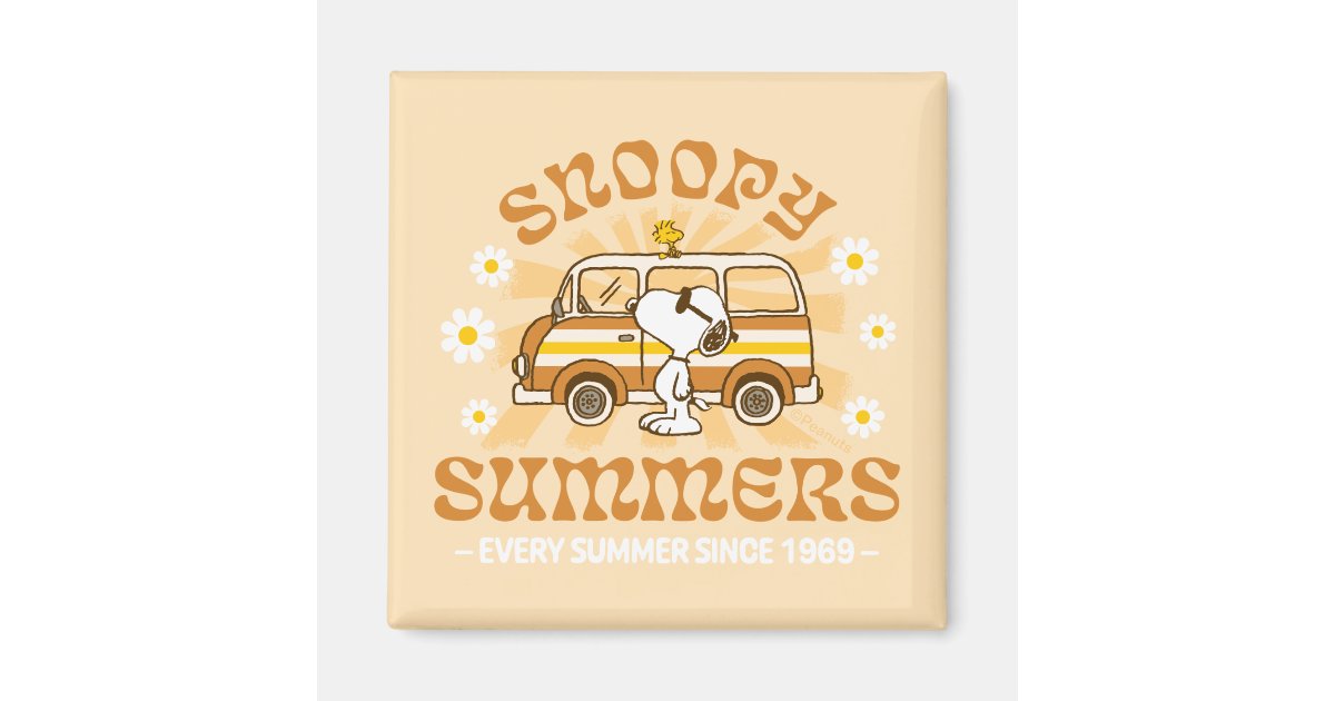 Road Trippin | Peanuts Snoopy Summers Magnet | Zazzle