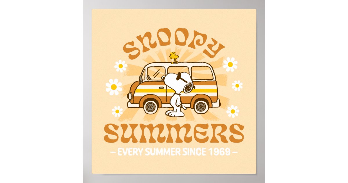 Road Trippin | Peanuts Snoopy Summers Poster | Zazzle
