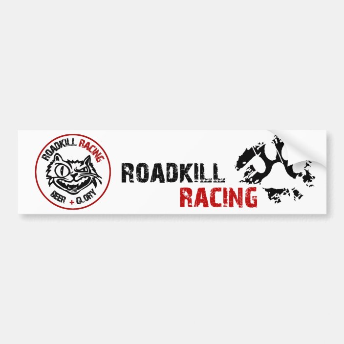 Roadkill Racing Bumper Sticker | Zazzle.com