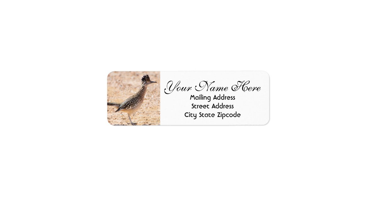 Roadrunner Return Address Label | Zazzle