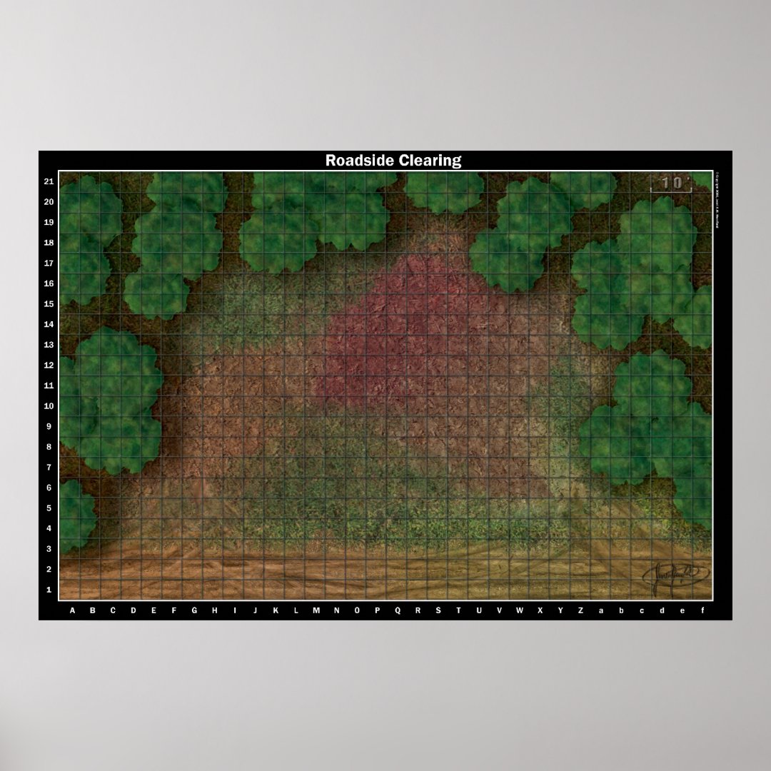 Roadside Clearing - Battle Map Poster | Zazzle