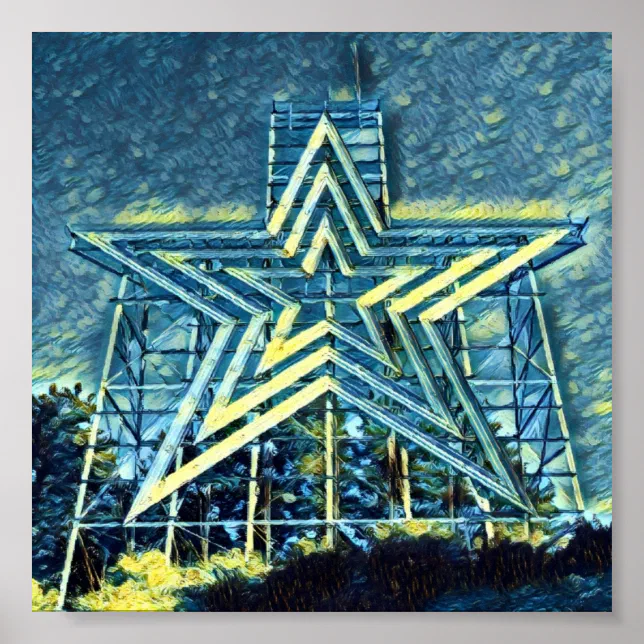 Roanoke Star Poster | Zazzle