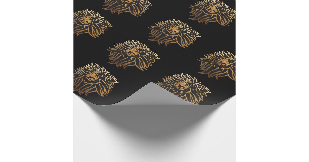 Roar Lion Graphic Wrapping Paper | Zazzle