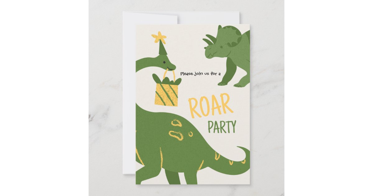 Roar Party Animals Birthday Invitation | Zazzle