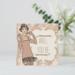 Roaring 20's Flapper Girl Retro Party Invitations | Zazzle
