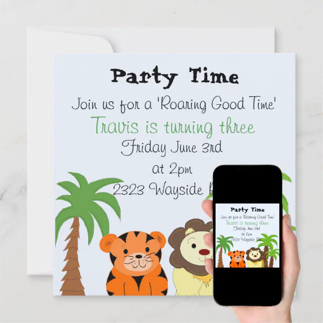 Roaring Good Time Party Invitation | Zazzle