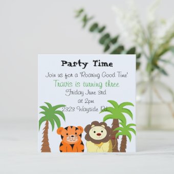 Roaring Good Time Party Invitation | Zazzle