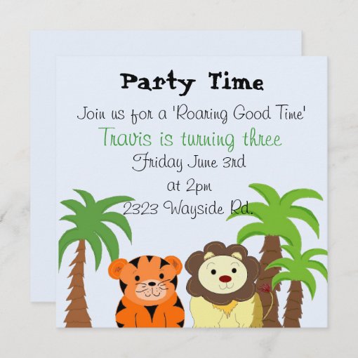 Roaring Good Time Party Invitation | Zazzle