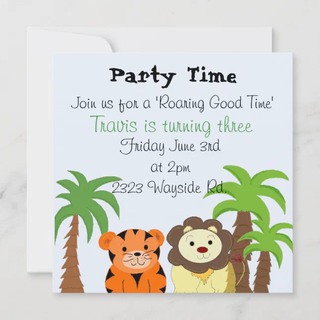 Roaring Good Time Party Invitation | Zazzle