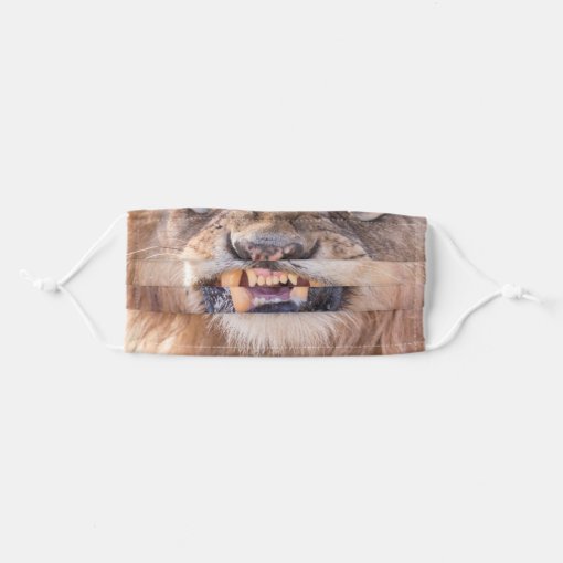Roaring Lion Animal Face Adult Cloth Face Mask | Zazzle