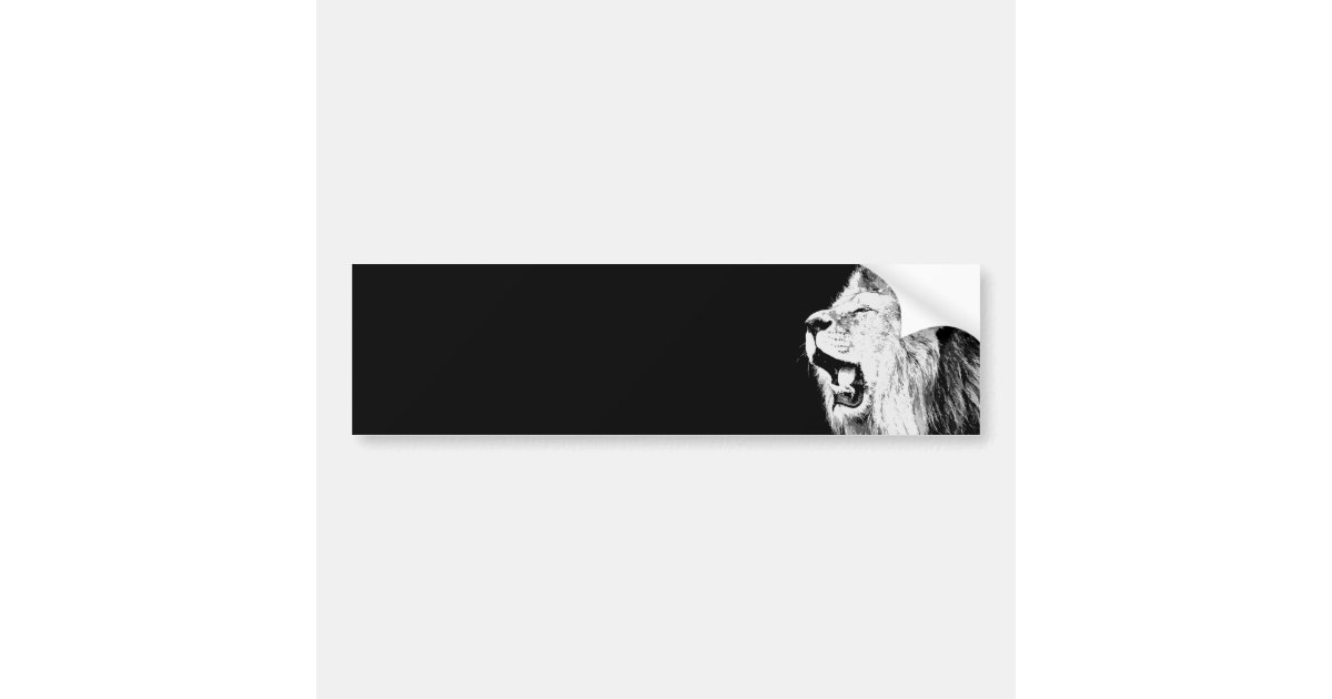 Roaring Lion Bumper Sticker | Zazzle