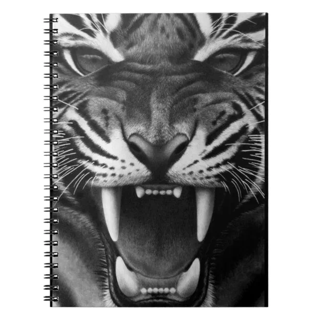 Roaring Tiger Notebook | Zazzle