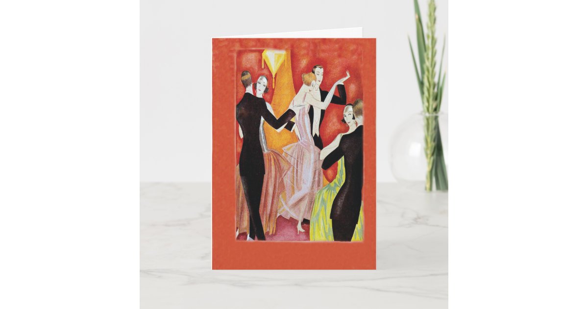 Roaring Twenties Dancing Couples Card | Zazzle