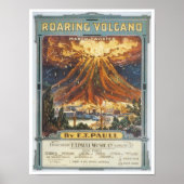 Roaring Volcano Vintage Songbook Cover Poster | Zazzle