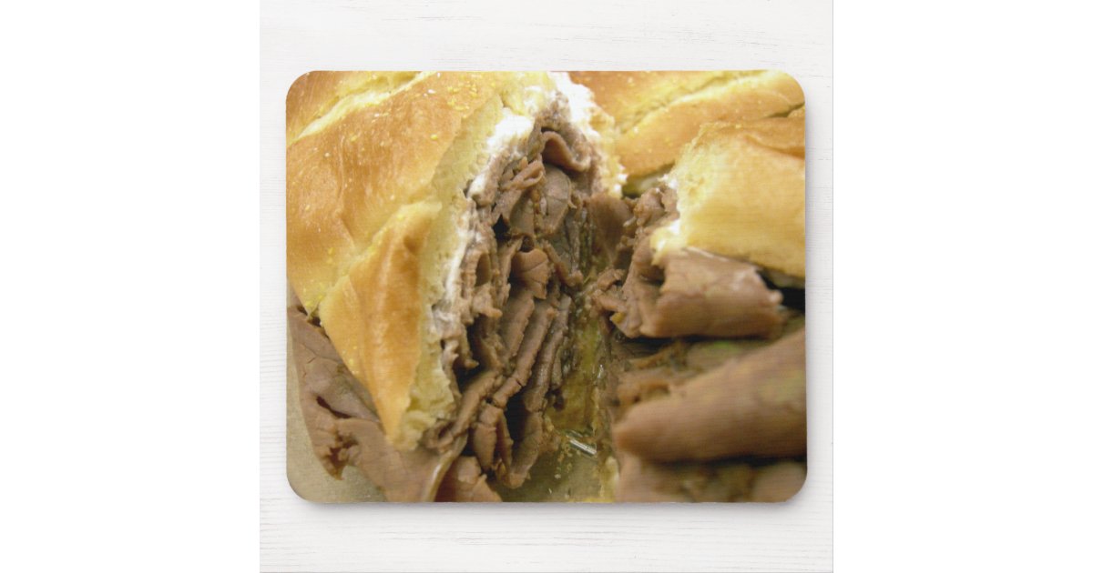 Roast beef sandwich with creamy goat cheese mouse pad | Zazzle