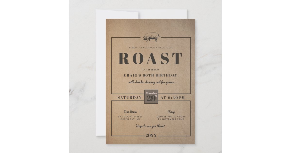 Roast Party Invitation | Zazzle