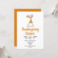 Roasting Turkey Retro Thanksgiving Dinner Invitation | Zazzle