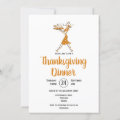 Roasting Turkey Retro Thanksgiving Dinner Invitation | Zazzle