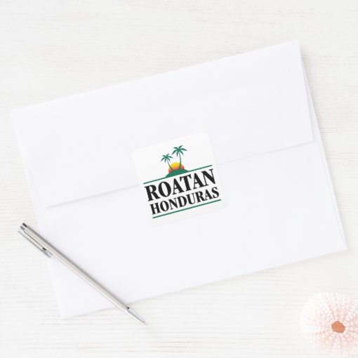 Roatan Honduras Square Sticker | Zazzle