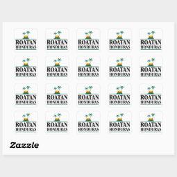 Roatan Honduras Square Sticker | Zazzle