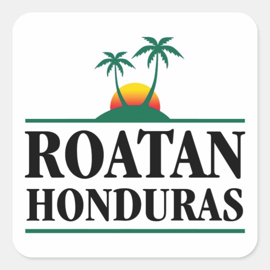 Roatan Honduras Square Sticker | Zazzle.com