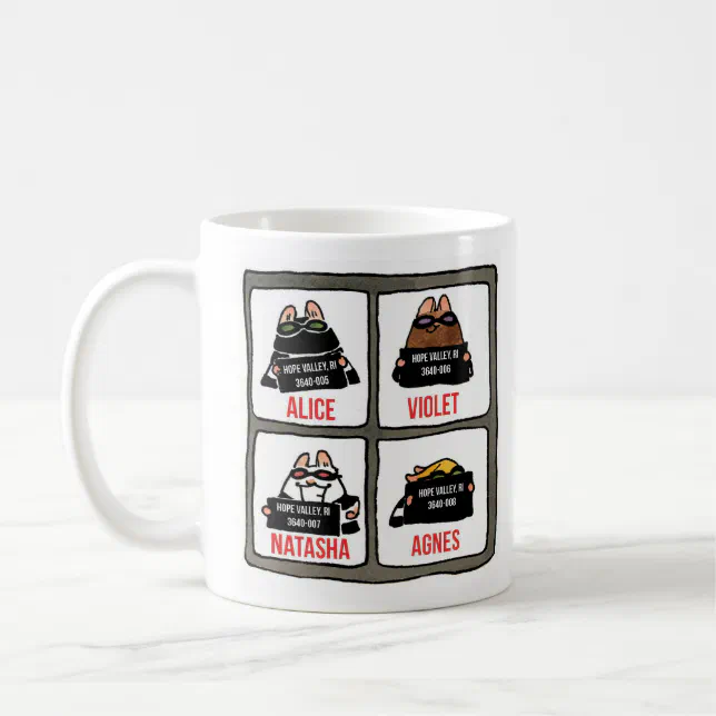 Robber Mice Mugshot-Mug with Sneaking Natasha Coffee Mug | Zazzle