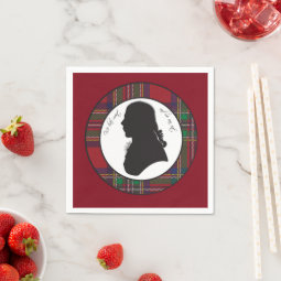 Robbie Burns silhouette napkins | Zazzle